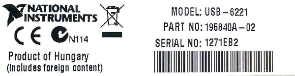 National Instruments NI USB-6225 Data Acquisition Device