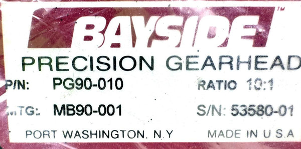 Bayside PG90-010 Precision Gearhead 10:1 | Surplus Select