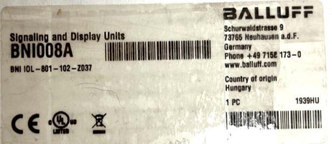 Balluff BNI008A Signaling and Display Units 18-30VDC 95dB/m IP30