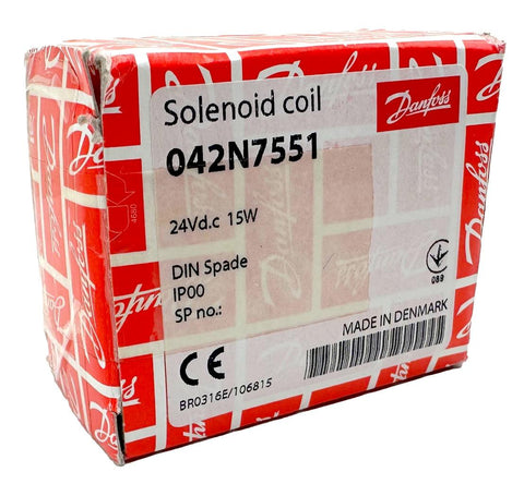 Danfoss 042N7551 Solenoid Coil 24VDC 15W