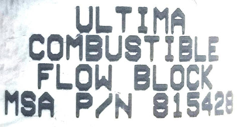 Ultima MSA 815428 Combustible Flow Block