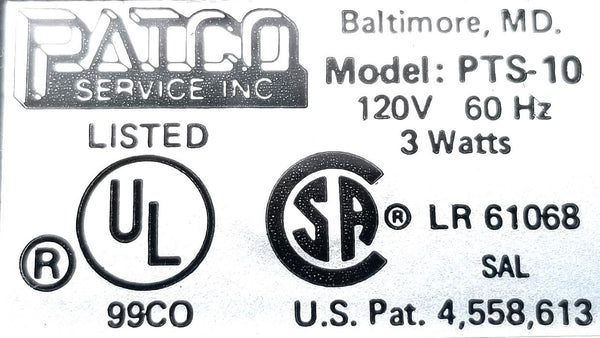 Patco PTS-10 Thermal Wire Stripper 120V 60Hz 3W LR-61068 SAL 99CO