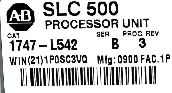Allen-Bradley 1747-L542 Processor Unit Ser B With Key