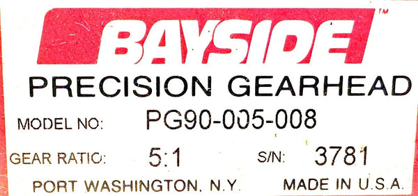 Bayside PG90-005-008 Precision Gearhead 5:1