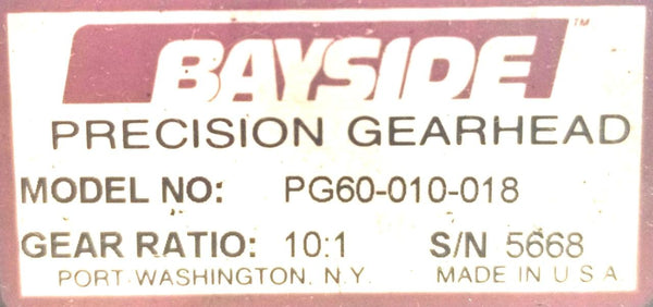 Bayside PG60-010-018 Planetary Gearhead 10:1
