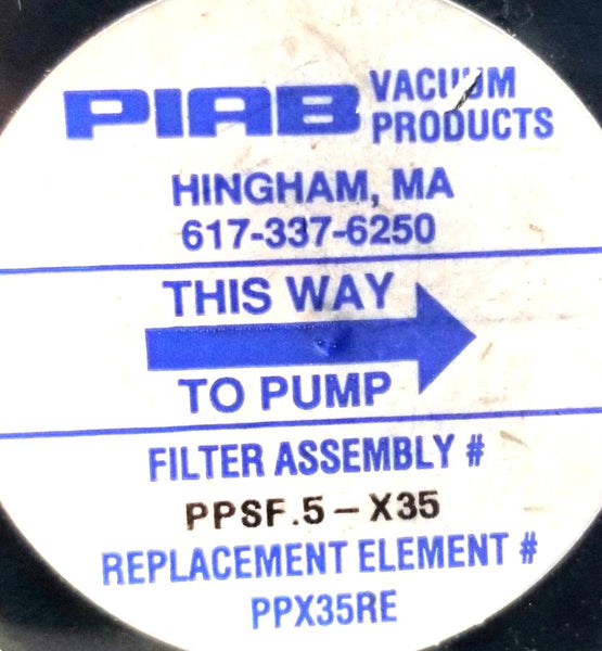 Piab PPSF.5-X35 Filter Housing Assembly W/ Filter Element