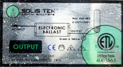 Solis Tek STK-1001LCD Ultra High Frequency Digital Ballast Ver2.0 600 ...