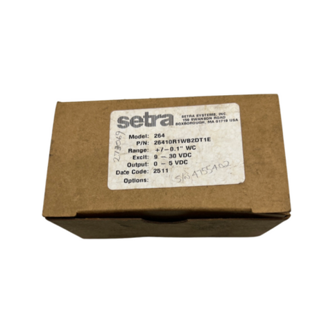 Setra Model 264 Differential Pressure Transducer 2641R05WB2DT1E ...