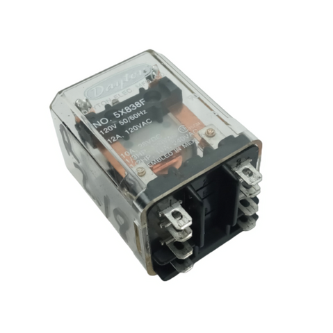 Dayton 5X838F 8-Pin General Purpose Relay 120V 50/60HZ 12A; Plug In Mo