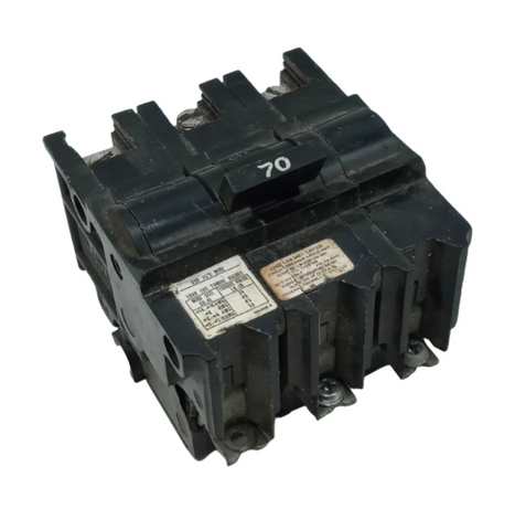 Federal Pacific Electric NB370 3 Pole Circuit Breaker 70A 240V 3 Phase