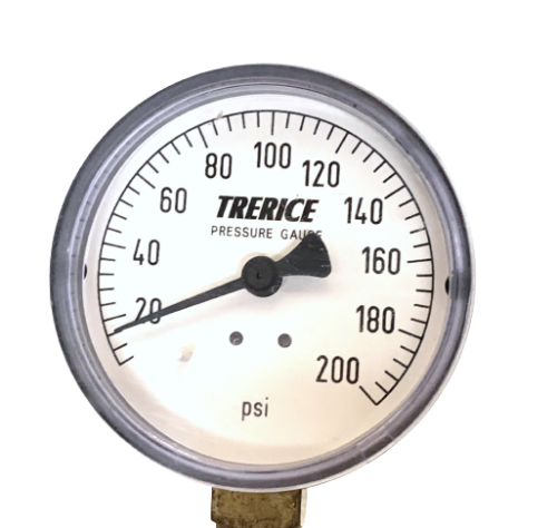 Trerice Pressure Gauge 0-200 PSI 1/4" NPT Bottom Mount