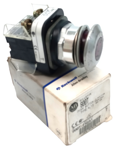 Allen-Bradley 800T-FX6A1 Ser. T 2 Position Push-Pull Button Red Cap