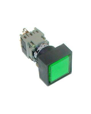 NEW FUJI ELECTRIC AH165-2SFL GREEN ILLUMINATED PUSHBUTTON 24 V