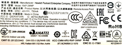 Aruba RAP-3 Remote Access Point RAP-3WNP-US JW297A – Surplus Select