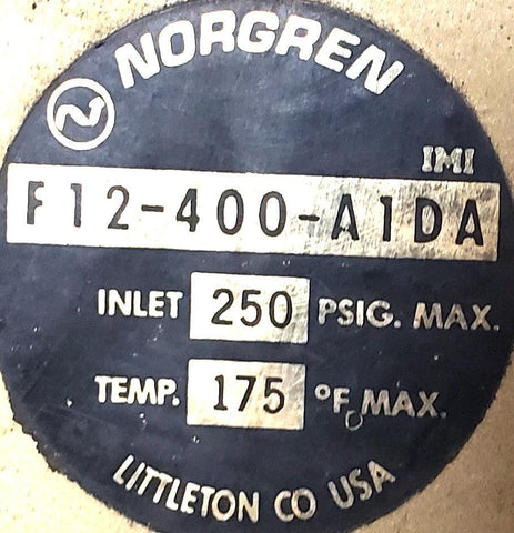 Norgren F12-400-A1DA Compressed Airline Filter R12-400-RNLA Pressure R