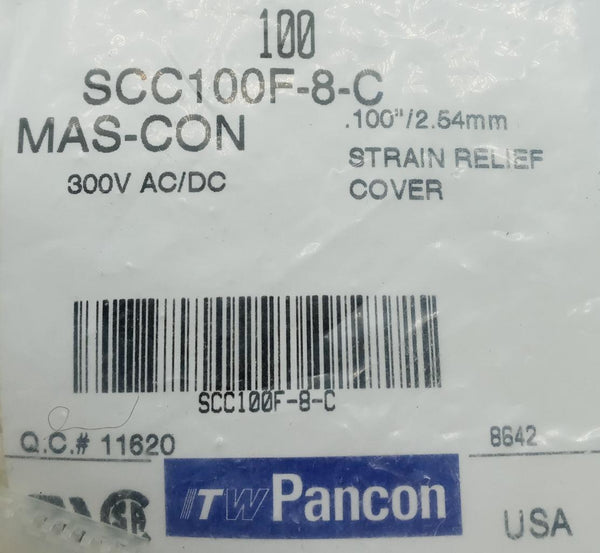 ITW Pancon SCC100F-8-C .100" 300V MAS-CON Strain Relief Cover - Pack o