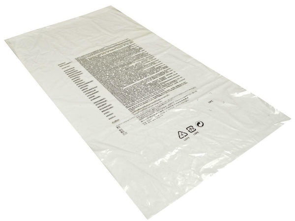 NEW CASE OF 500 19 X 32 + 1.75" LIP 34 LANGUAGE WARNING LABEL CLEAR PL