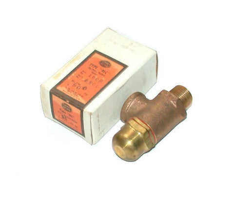New Cash Acme Type MC By-Pass Relief Valve 900 Psi