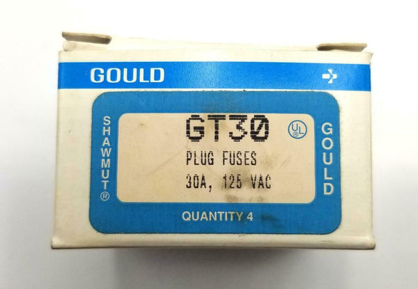 Gould GT30 Plug Fuses 30 A 125 V (Box of 4)