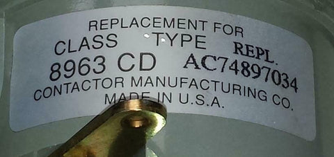 New Square D 8963 CD Master Switch Made in USA (NO HANDLE)