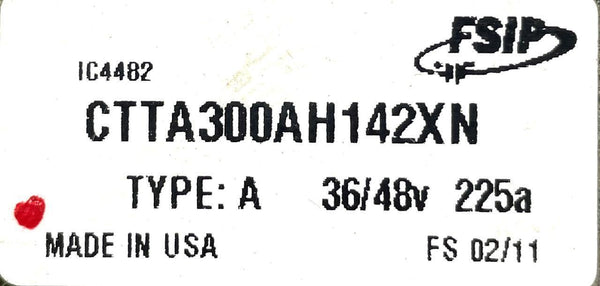 FSIP CTTA300AH142XN Contactor Type A 36/48V 225A