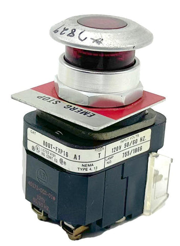 Allen-Bradley 800T-FXP16-A1 Red Push/Pull Button Series T 120V 50/60Hz – Surplus Select