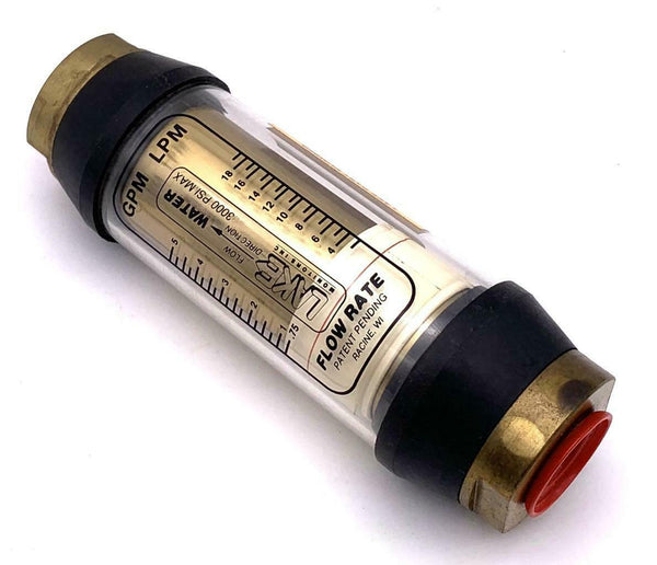 AW Lake B4B-6 Inline Liquid Variable Area Flow Meter 3-19 LPM .75-5 GP