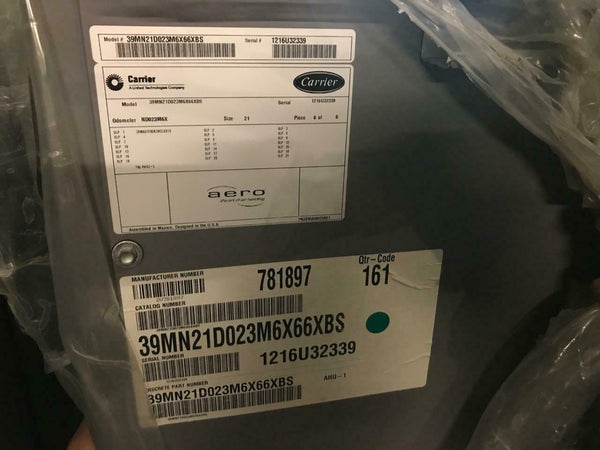 Carrier Aero 39M Central Station Air Handler 10,000 CFM