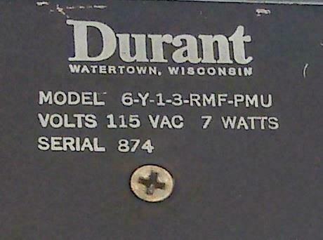 Durant 6-Y-1-3-RMF-PMU 6-Digit Electric Counter 115 VAC 60 Hz 7 Watts ...