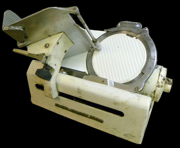 GLOBE SLICING MACHINE CO. 150 GLOBE GRAVITY FEED SLICER - SOLD AS IS