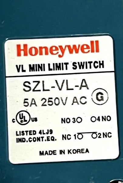 Honeywell SZL-VL-A Adjustable Roller Lever Mini Limit Switch 5 Amp 250 ...
