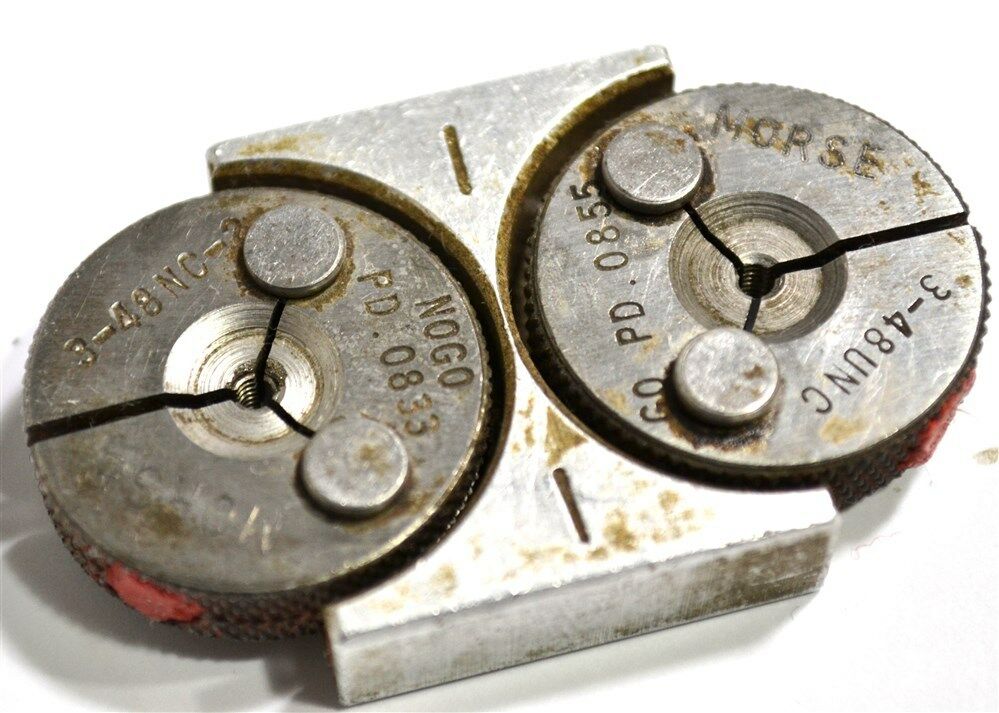 MORSE GO NO GO THREAD RING GAGE SET 3-48 UNC