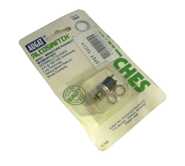 NEW AUGAT ALCOSWITCH SPST - MINIATURE PUSHBUTTON SWITCH 3 AMPS @ 120 V