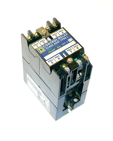2 SQUARE D CONTROL RELAYS 110/120 VAC MODEL 8501L0-40