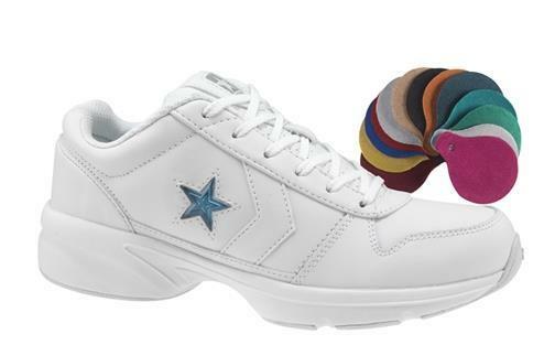 NEW CONVERSE DISMOUNT 2 OX CHEER SHOE 508474 WHITE W/ COLOR INSERTS SI