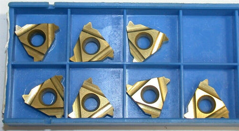 Lot of 7 New Valenite Indexable Threading Carbide Inserts 16 ER 10 UNJ