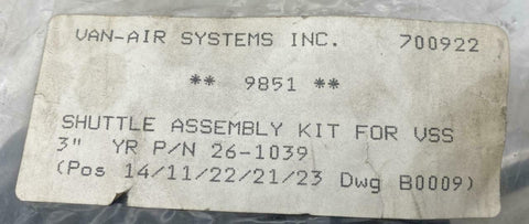 Van-Air Systems 26-1039 3" Shuttle Assembly Kit for VSS