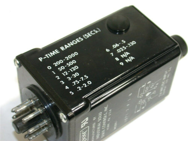 ISSC REMOTE ADJUST 8 PIN TIMER 24VAC/DC INPUT 50 -500 SEC 1071-2- P-1-