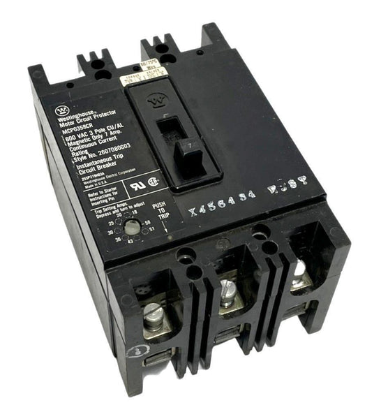Westinghouse MCP0322C 3-Pole Continuous Circuit Breaker 3A 600VAC ...