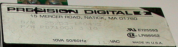 PRECISION DIGITAL PANEL METER 115 VAC MODEL PD710CJ 310