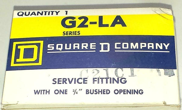 NIB New Square D G2-LA Service Fitting with One Bushed Opening
