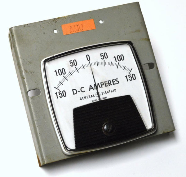 GENERAL ELECTRIC GE SHUNT EXTERNAL PANEL METER 150-0-150 D-C AMPERES