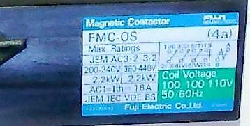 New Fuji Electric FMC-0S Magnetic Contactor 100-110 VAC Coil 50/60 Hz