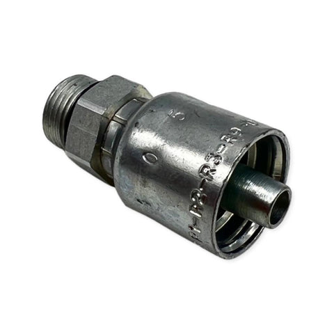 Lot of (2) Parker P43-6 R1-R2-R3-R9-0C2A Steel Hydraulic Hose Crimp Fi