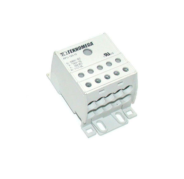 TEKNOMEGA RPU 125-10 POWER DISTRIBUTION TERMINAL BLOCK 125 AMP 600 VAC