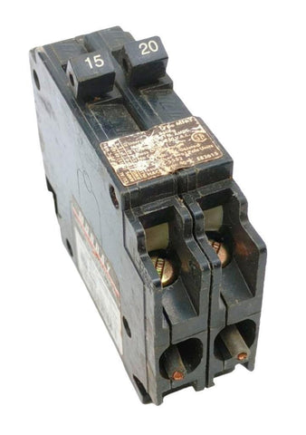 Murray MP1520 2-Pole Twin Circuit Breaker 15/20A 120/240VAC 1 PH Plug-