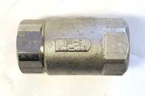 Conbraco 62-105-IP Ball Cone Check Valve 1" F X 1" F Stainless Steel