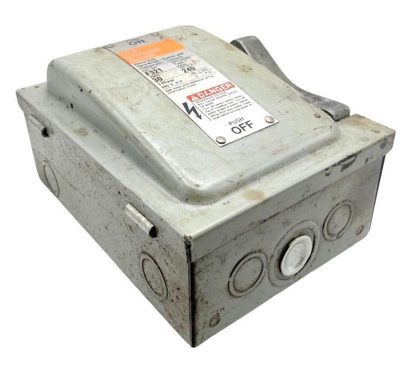 ITE F321 Enclosed Switch 30A 240VAC 3 Phase Type 1 Enclosure