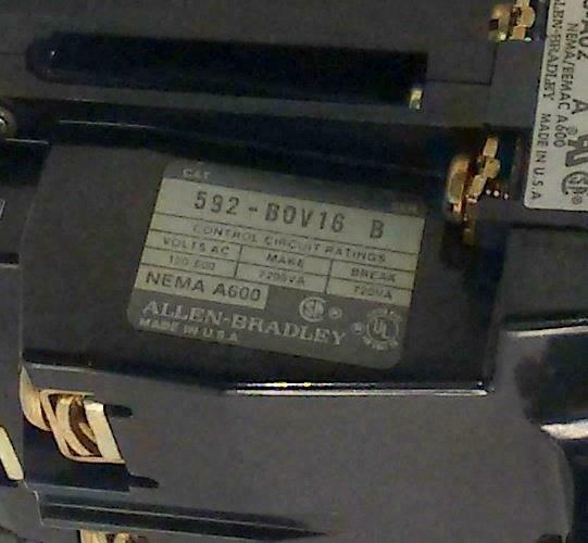 Allen Bradley 592-B0V16 Motor Overload Relay Series B W29 Heaters