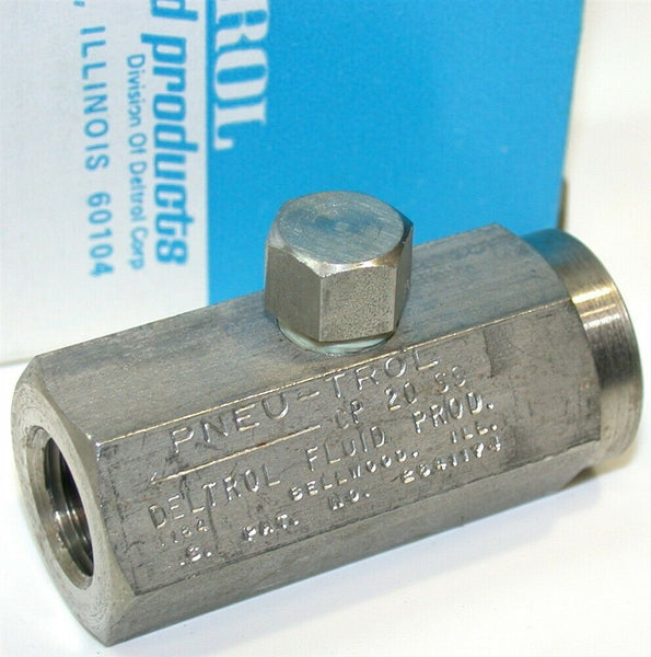 Deltrol Pneu-trol Stainless Hydraulic 3 gpm 5000 psi Check Valve 1/4"